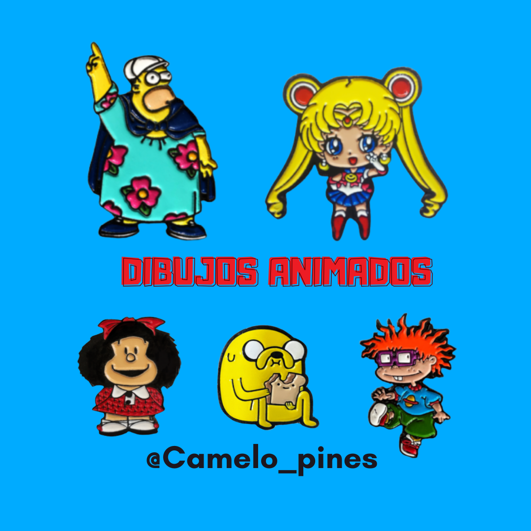 Pines Caricaturas Metálicos – Camelo Pines